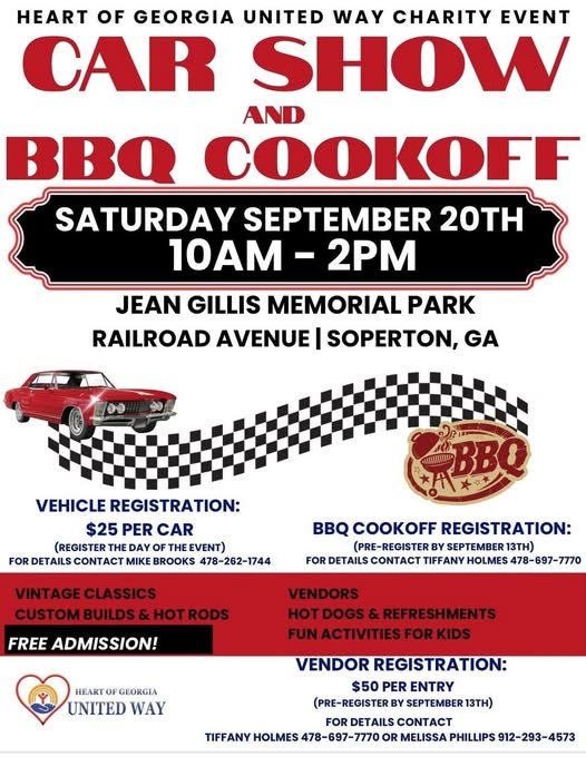 Heart of Georgia United Way Charity Event Car Show and BBQ Cookoff ...