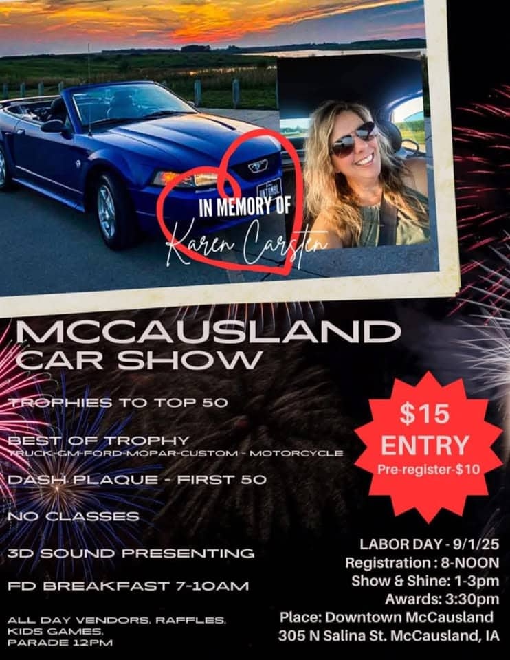 McCausland Labor Day Car Show – Mccausland, IA | CarCruiseFinder