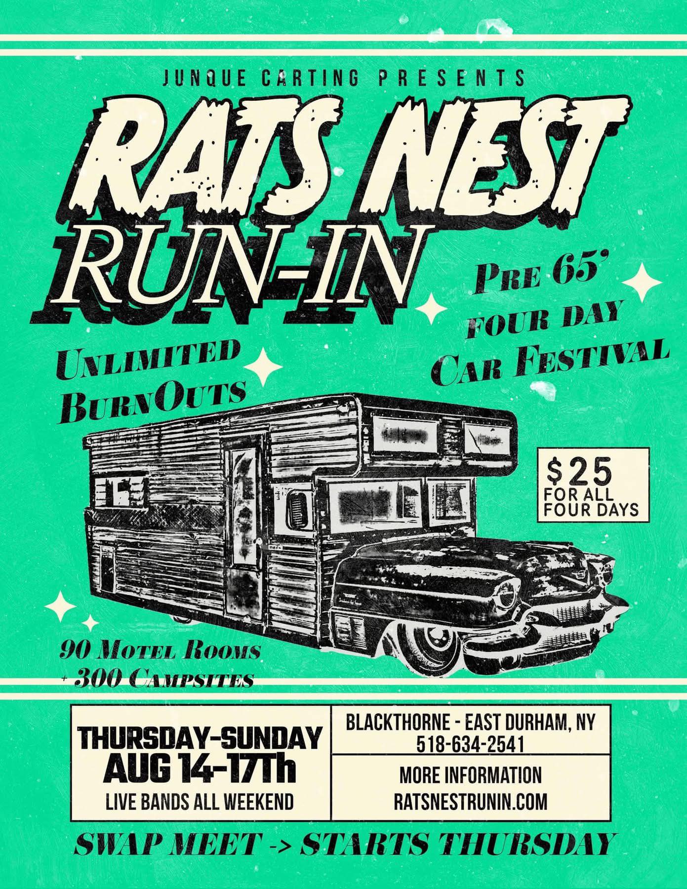 Rats Nest Run-In Unlimited Burnouts Pre 65° Four Day Car Festival ...