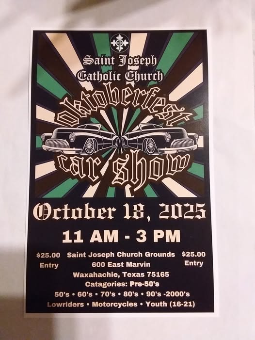 Saint Joseph Catholic Church Car Show – Waxahachie, TX | CarCruiseFinder