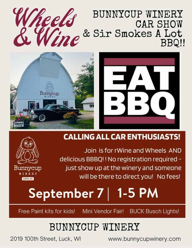 Wheels & Wine Bunnycup Winery Car Show with Free Painting for kids, Sir ...