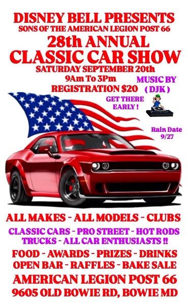 28th Annual Classic Car Show – Bowie, MD | CarCruiseFinder