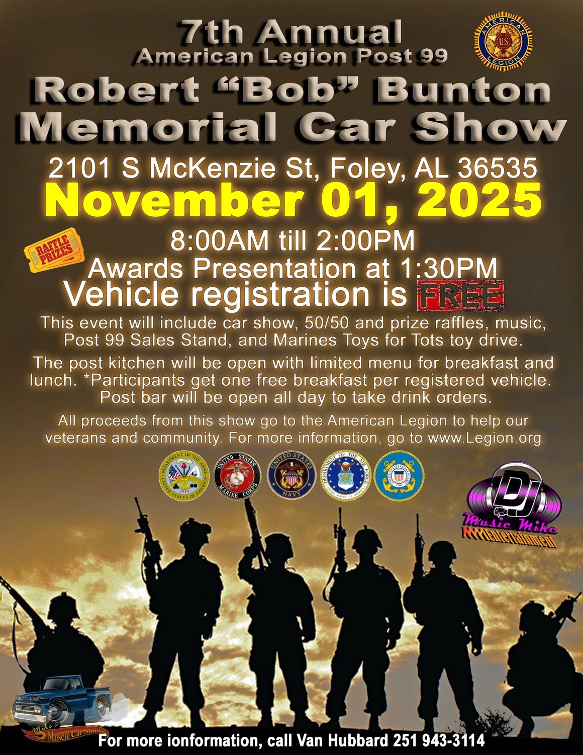 7th Annual American Legion Post 99 Robert "Bob" Bunton Memorial Car ...