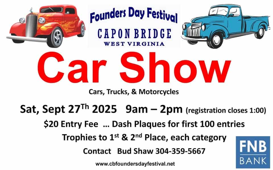 Capon Bridge Founders Day Festival Car Show – Capon Bridge, WV ...
