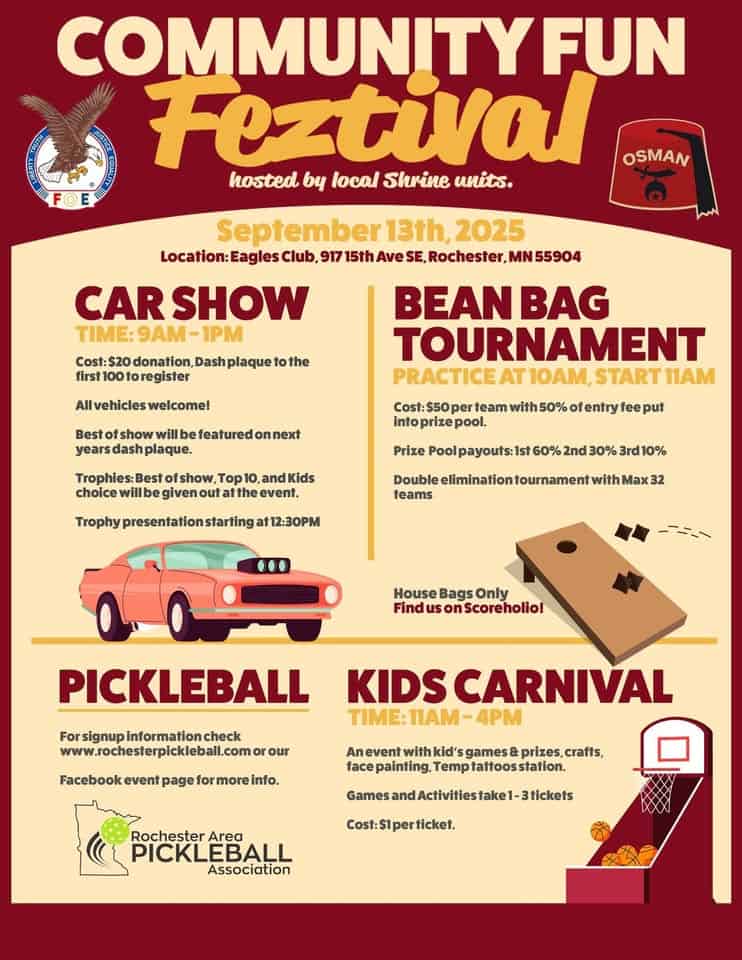 community feztival car show – Rochester, MN | CarCruiseFinder