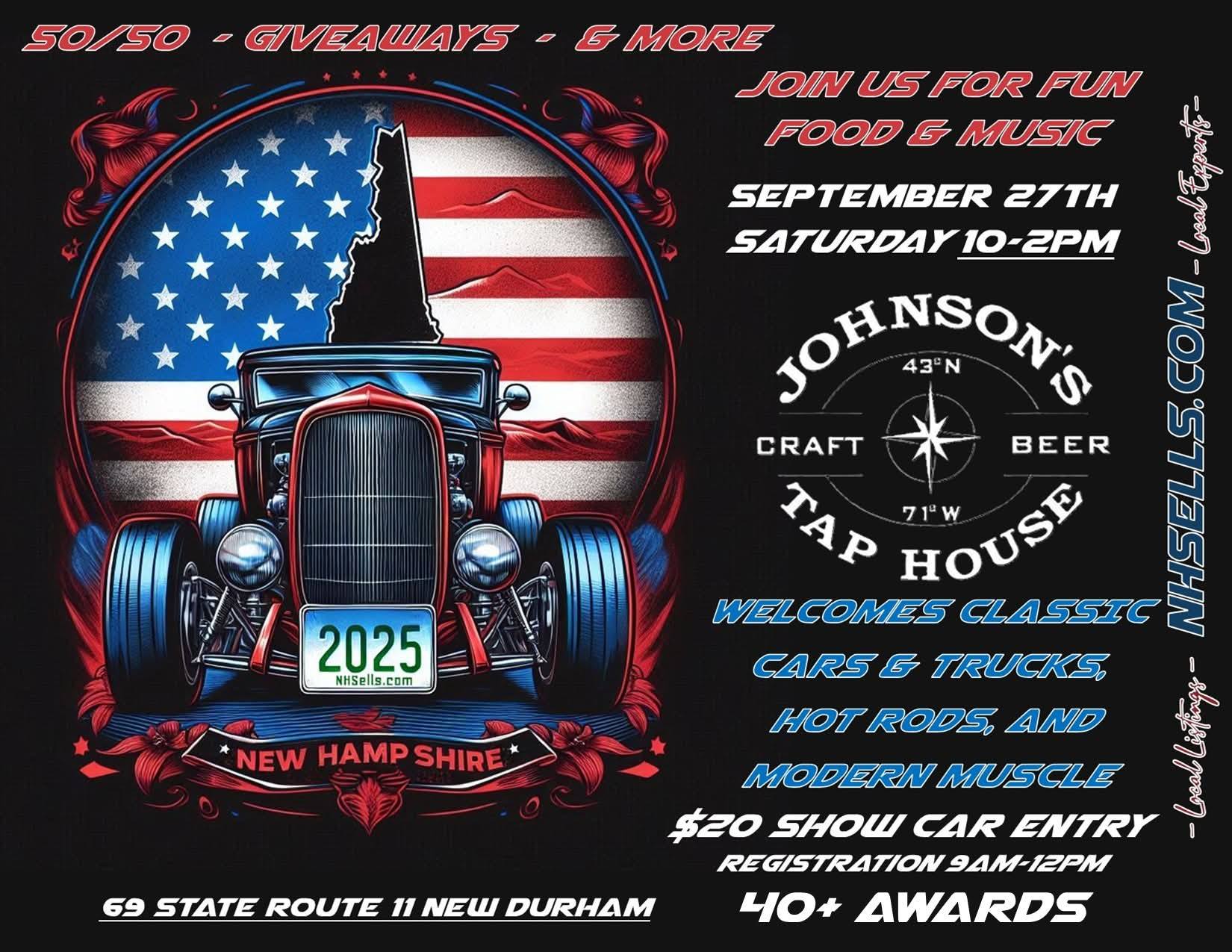 Johnson Tap House Classic Car Show – New Durham, NH | CarCruiseFinder