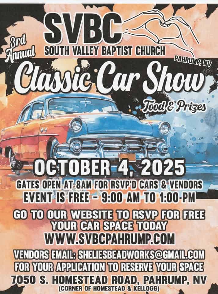 South Valley Baptist Church 3rd Annual Classic Car Show with Vendors ...
