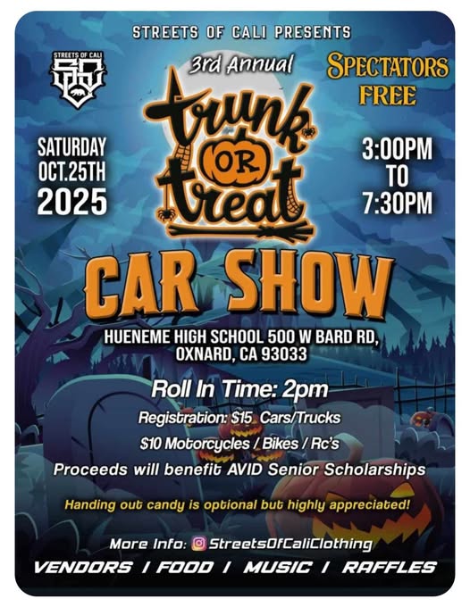 3rd Annual Trunk or Treat Car Show – Oxnard, CA | CarCruiseFinder