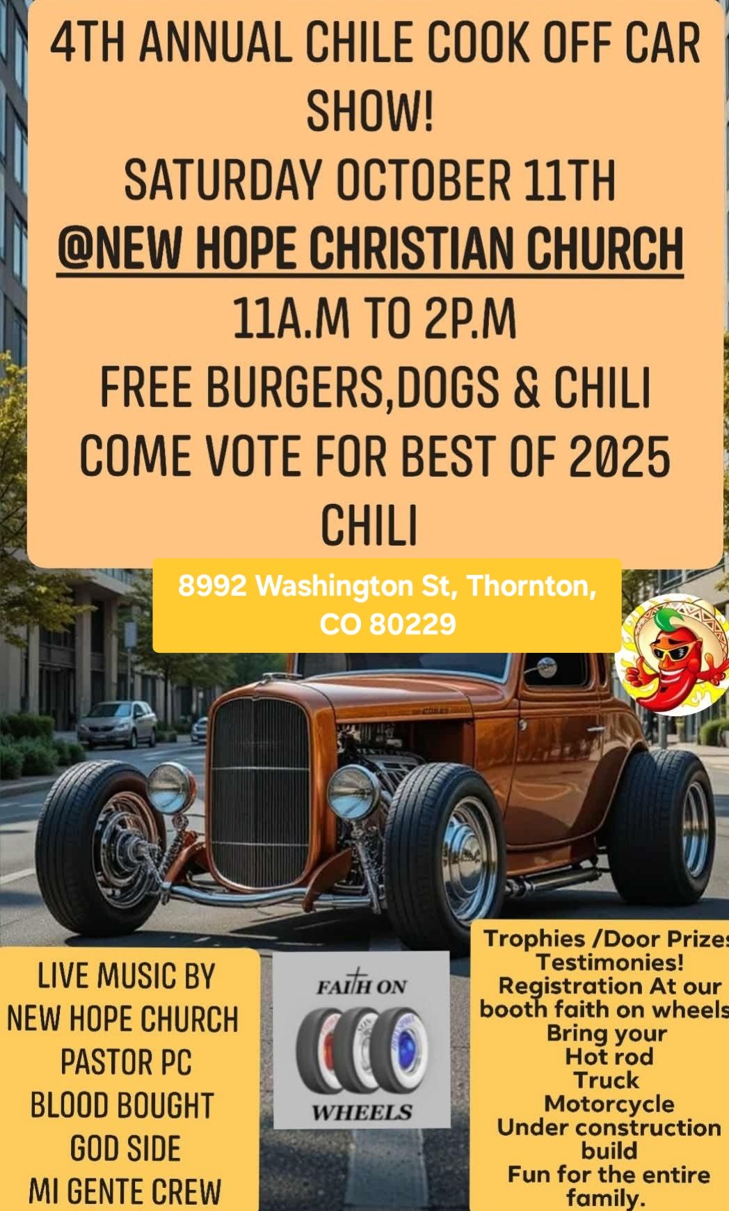 4th Annual Chile Cook Off Car Show – Thornton, CO | CarCruiseFinder