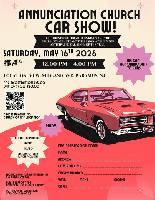 Annunciation Church Car Show – Paramus, NJ | CarCruiseFinder