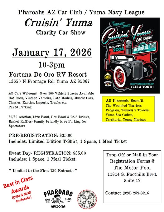 Cruisin' Yuma Charity Car Show – Yuma, AZ | CarCruiseFinder