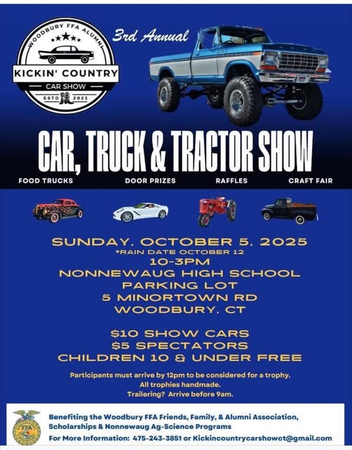 Woodbury FFA 3rd Annual Kickin' Country Car , Truck & Tractor Show ...