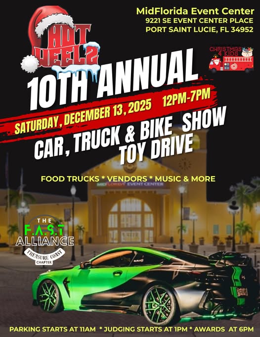 Hot Wheels 10th Annual Car, Truck & Bike Show Toy Drive – Port Saint ...