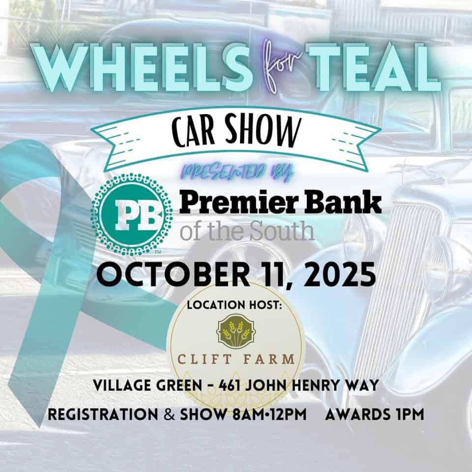 Wheels for Teal Car Show Presented by Premier Bank of the South ...