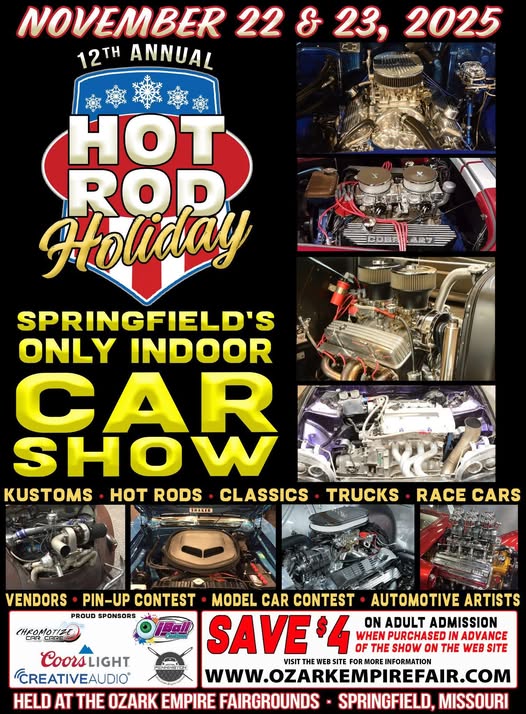 12th Annual Hot Rod Holiday – Springfield, MO | CarCruiseFinder