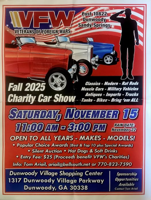 Fall 2025 Charity Car Show – Dunwoody, GA | CarCruiseFinder
