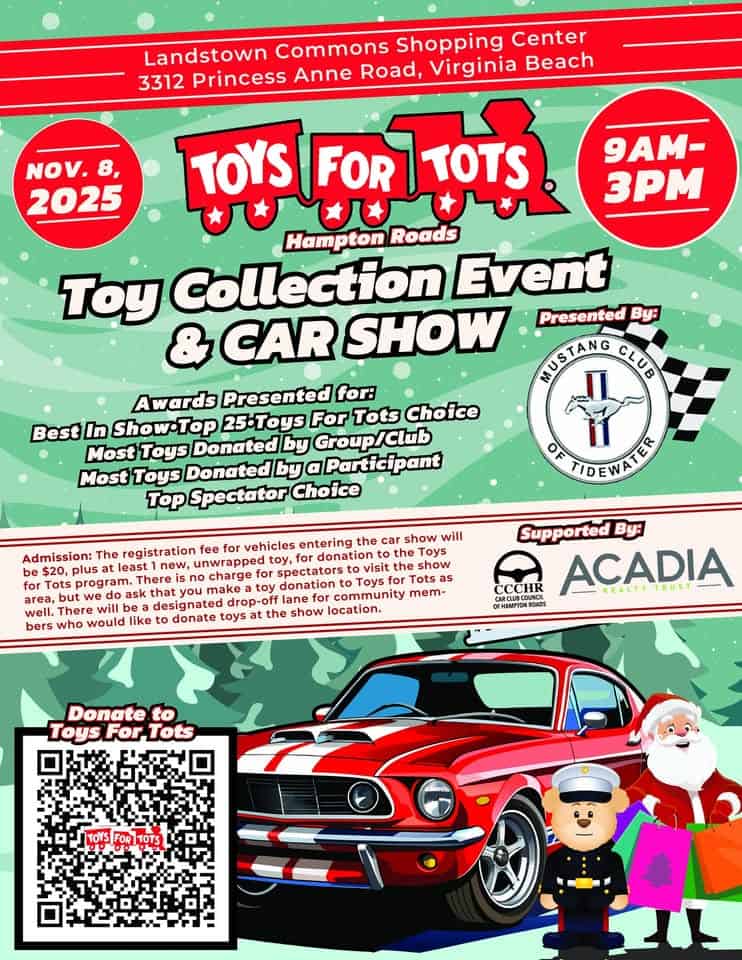 Hampton Roads Toys for Tots Toy Collection Day & Mustang Club of ...