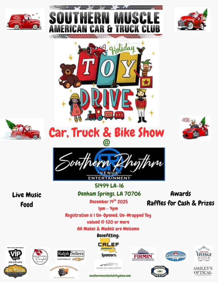 Southern Muscle American Car & Truck Club Holiday Toy Drive Car, Truck ...
