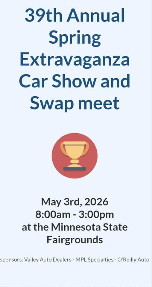39th Annual Spring Extravaganza Car Show and Swap Meet – St. Paul, MN ...