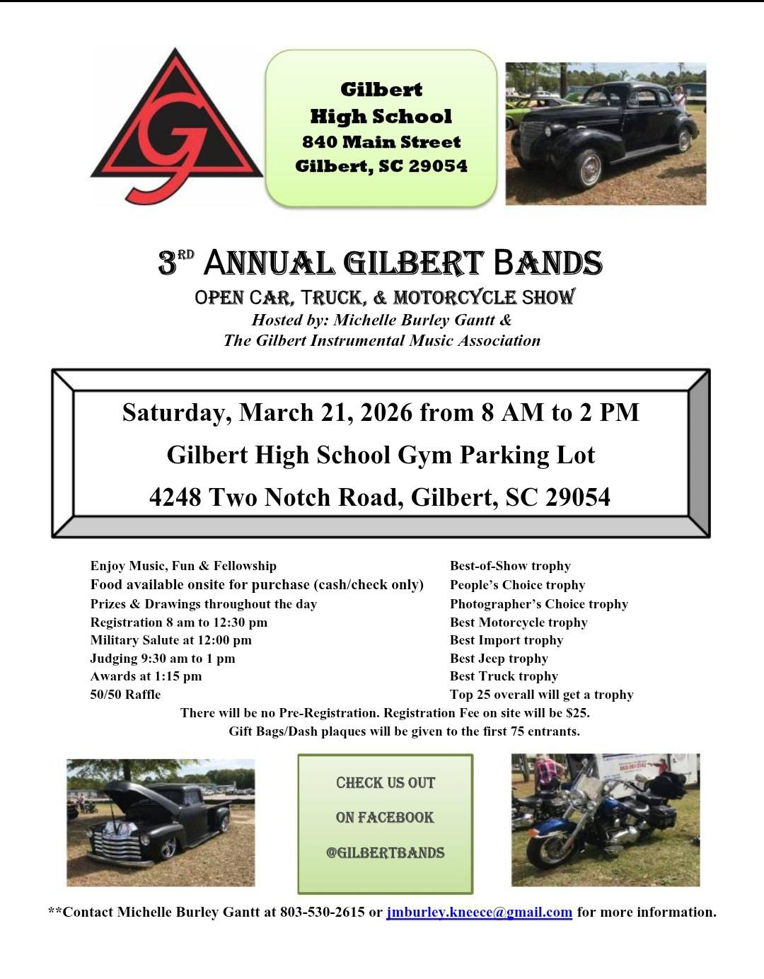 3rd Annual Gilbert Bands Open Car, Truck, & Motorcycle Show – Gilbert ...