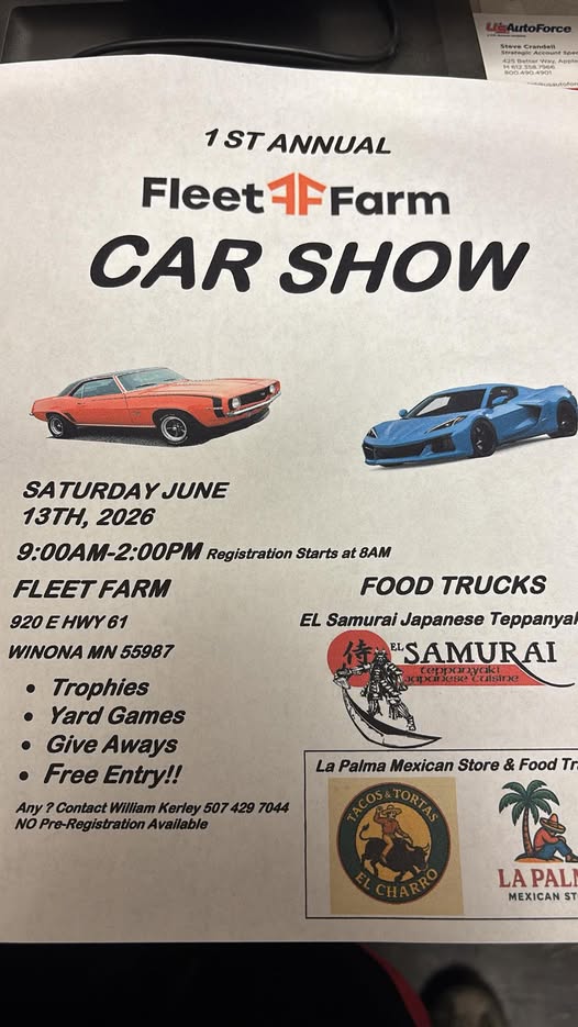 1st Annual Fleet Farm Car Show – Winona, MN | CarCruiseFinder