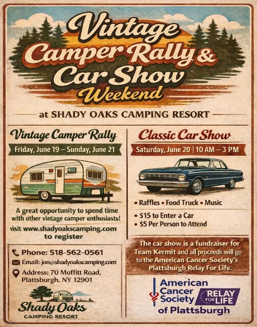 Vintage Camper Rally & Car Show – Plattsburgh, NY | CarCruiseFinder