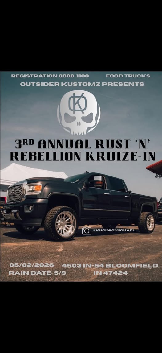 Outsider Kustomz Presents 3rd Annual Rust ‘N’ Rebellion Kruize-In ...
