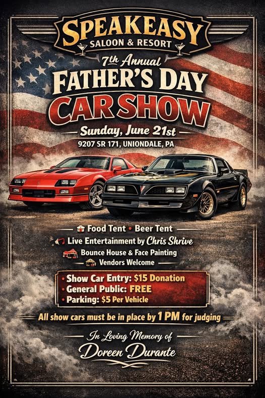 Speakeasy Saloon & Resort 7Th Annual Father's Day Car Show – Uniondale ...