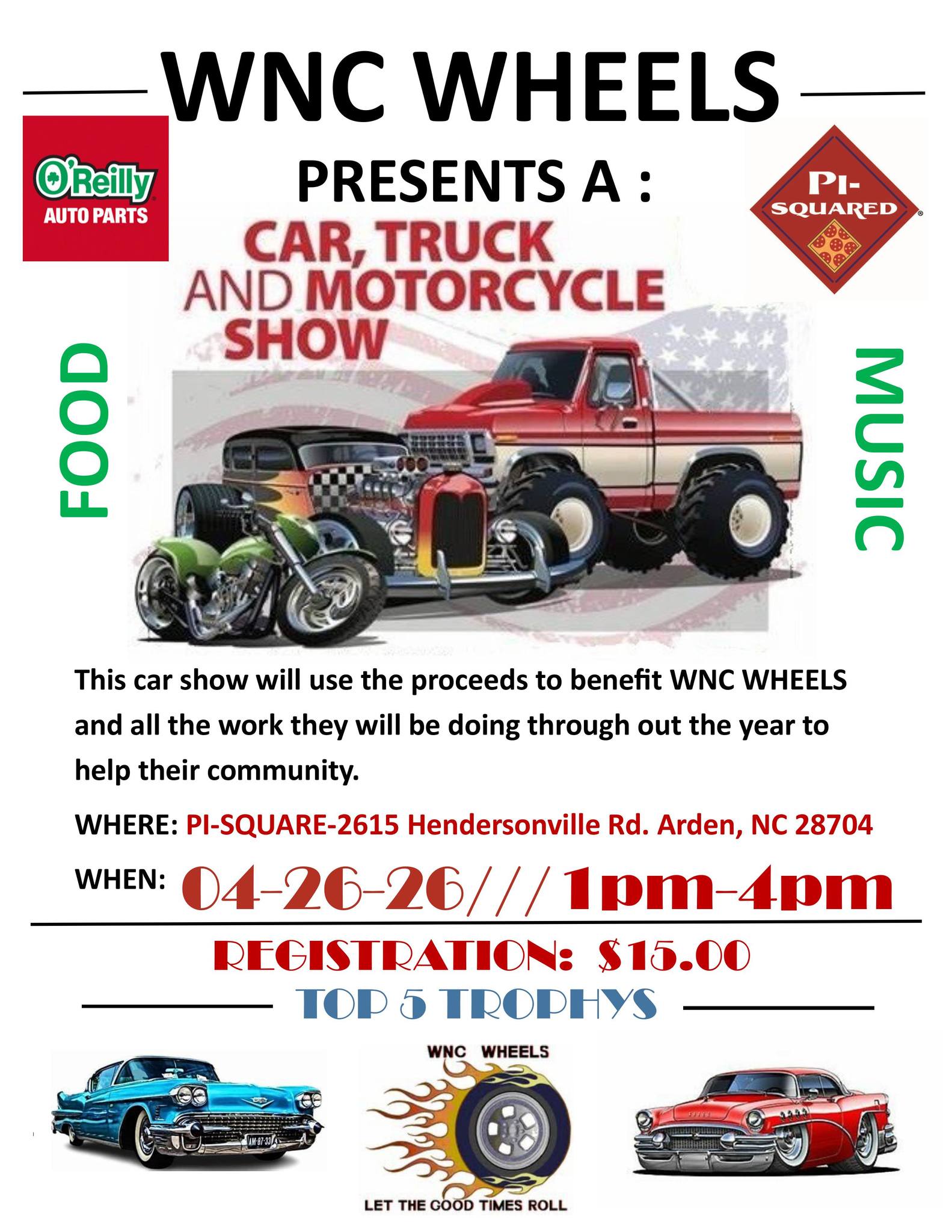 WNC WHEELS PRESENTS A : CAR, TRUCK AND MOTORCYCLE SHOW – Arden, NC ...