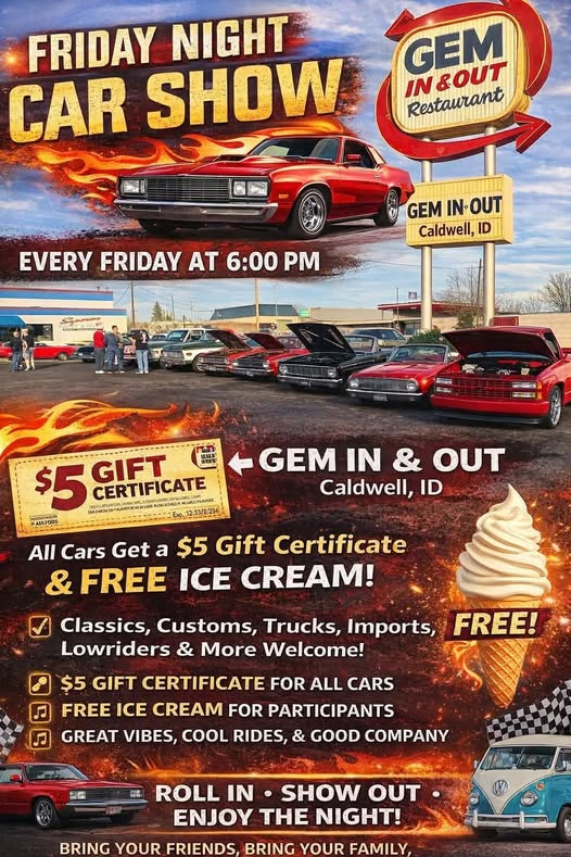 Gem In & Out Friday Night Car Show – Caldwell, ID | CarCruiseFinder