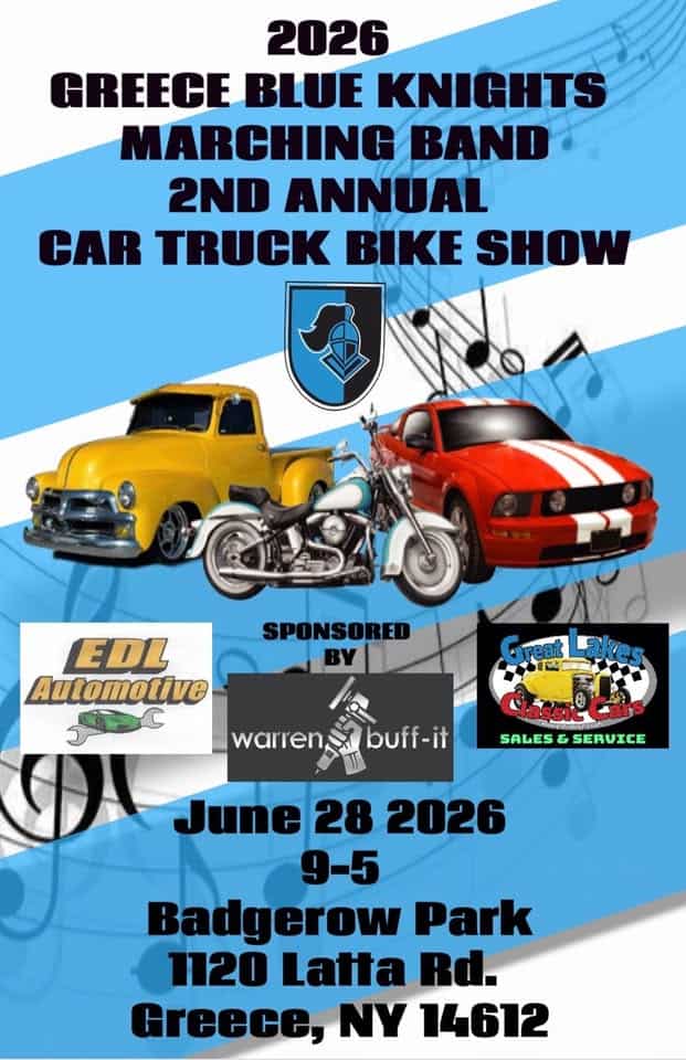 Greece Marching Band's 2nd Annual Car, Truck & Bike Show – Rochester ...