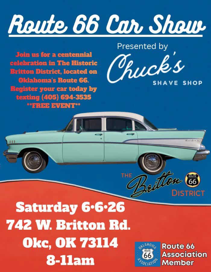 Route 66 Car Show 6-6-26 – Oklahoma City, OK | CarCruiseFinder