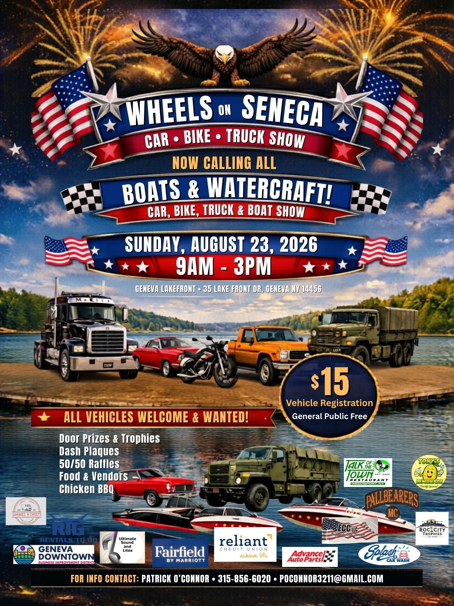 Wheels on Seneca Car Bike Truck Show – Geneva, NY | CarCruiseFinder