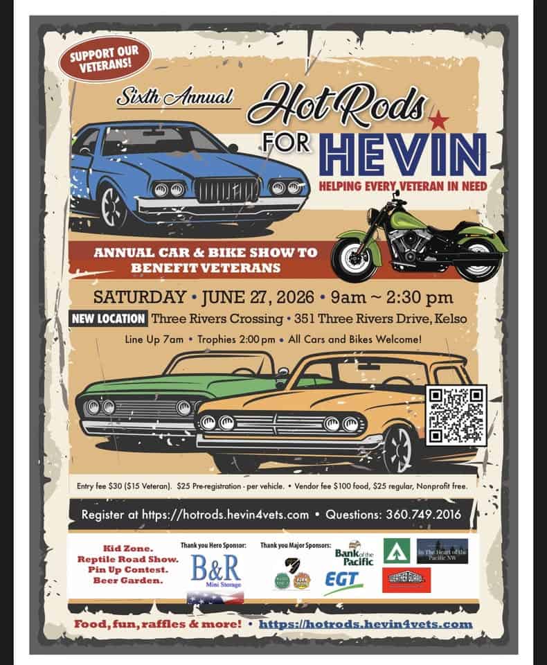6th Annual Hot Rods for HEVIN Car and Bike Show Fundraiser – Kelso, WA ...