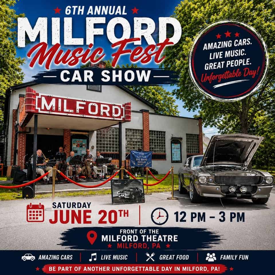 6th Annual Milford Music Fest Car Show – Milford, PA | CarCruiseFinder