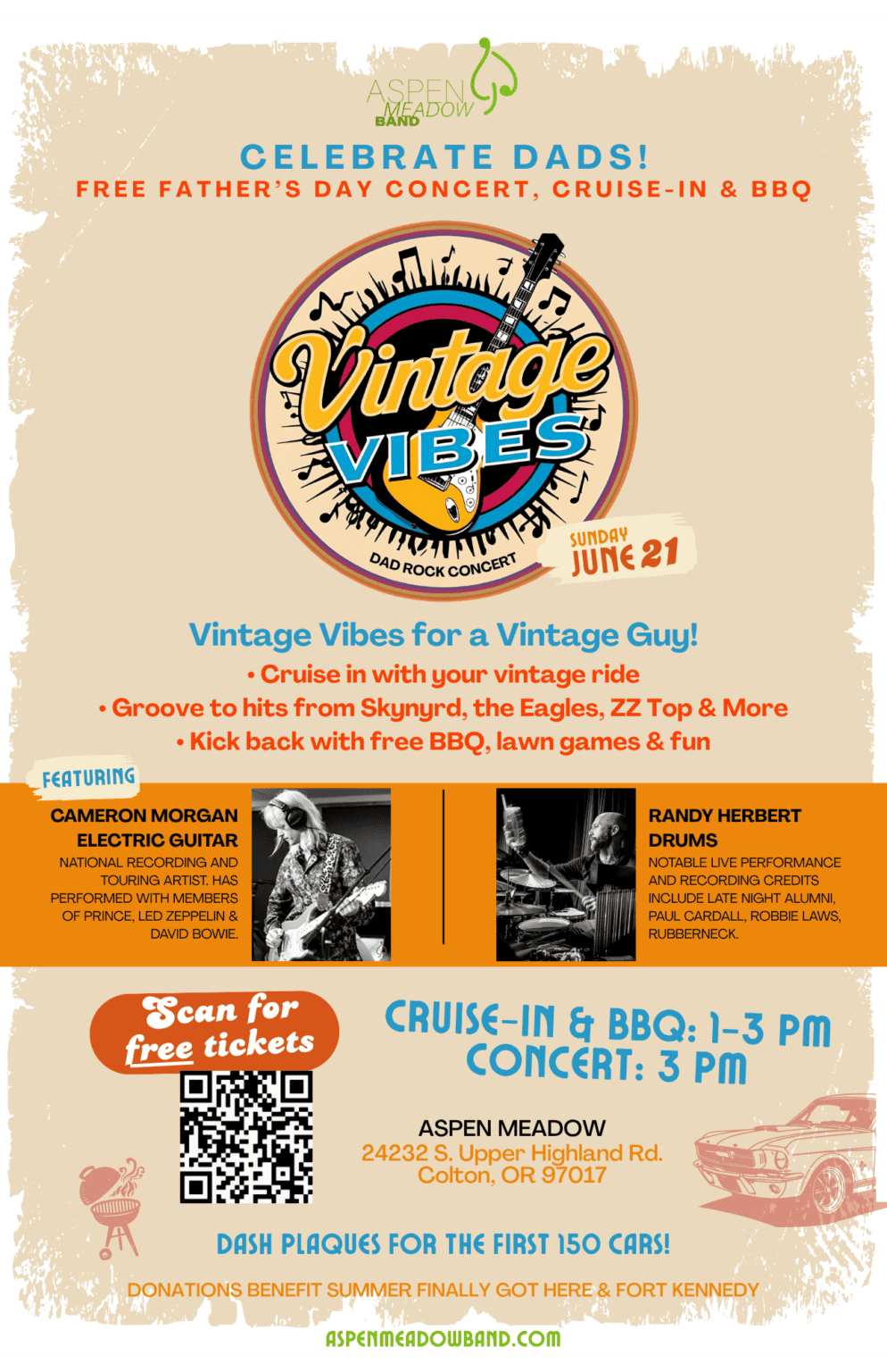 Vintage Vibes Concert, Cruise-In & BBQ – Colton, OR | CarCruiseFinder