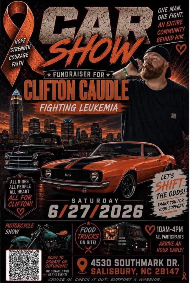 Car Show Fundraiser for Clifton Caudle Fighting Leukemia – Salisbury ...