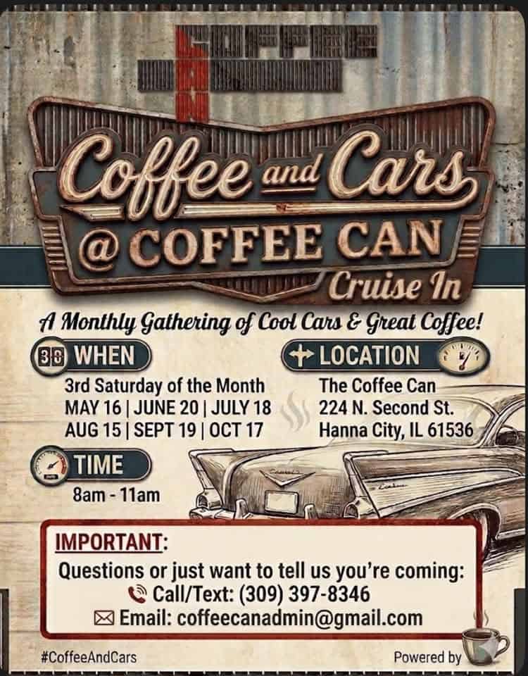 Coffee and Cars @ Coffee Can Cruise in – Hanna City, IL | CarCruiseFinder