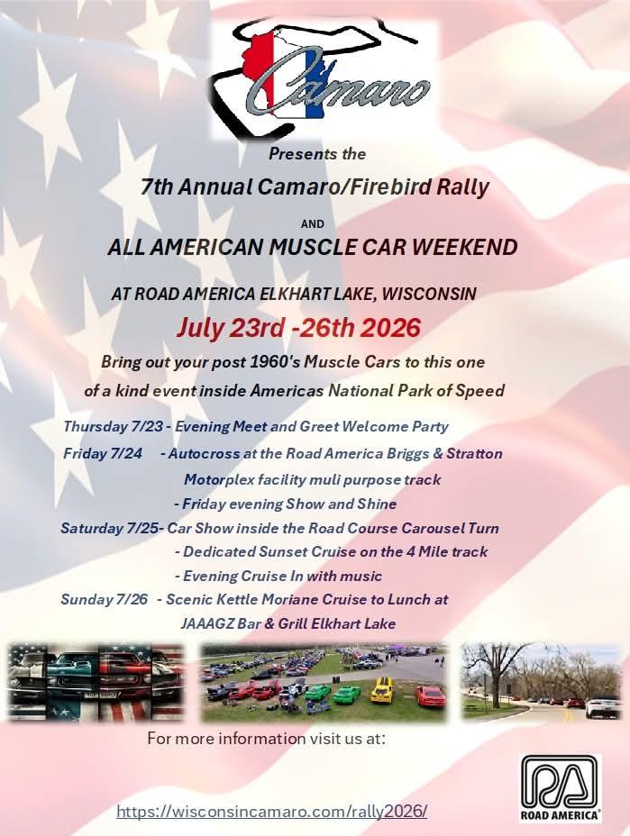 Vamano 7th Annual Camaro/Firebird Rally and All American Muscle Car ...