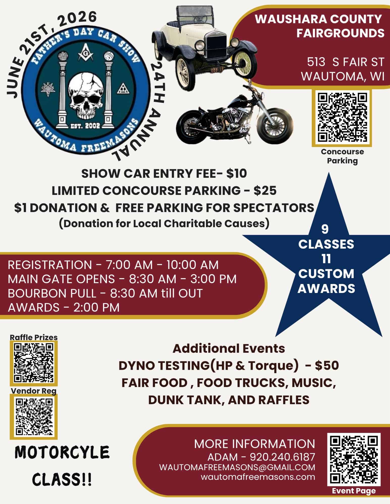 Wautoma 24th Annual Father's Day Car Show – Wautoma, WI | CarCruiseFinder