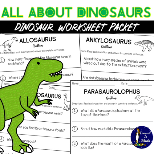 dinosaur identification sheet