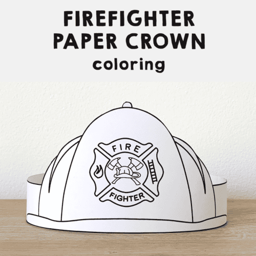 fireman hat craft printable