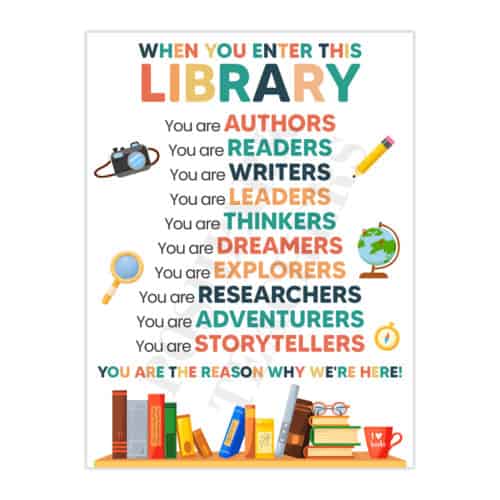 digital library poster design