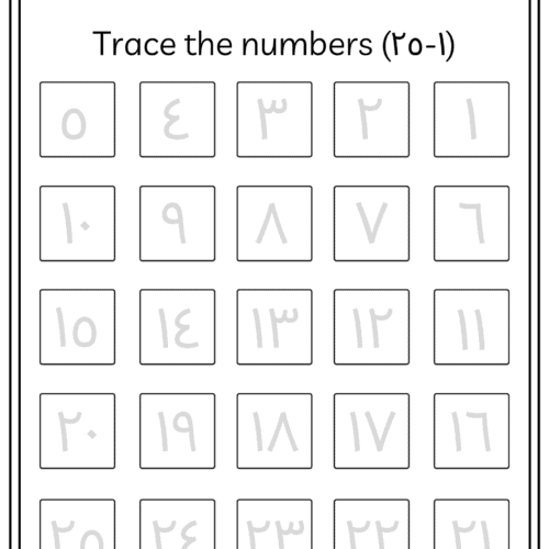 Arabic Numbers 1 100