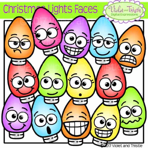 Christmas Light Bulbs Clipart