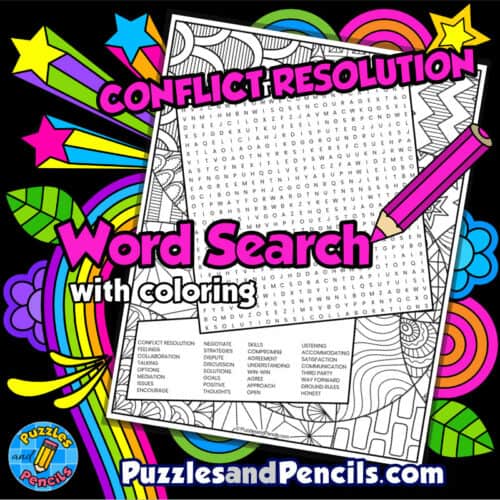 conflict resolution coloring pages