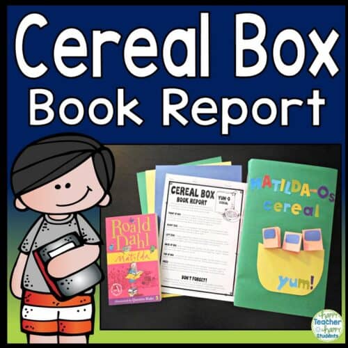 cereal box project template