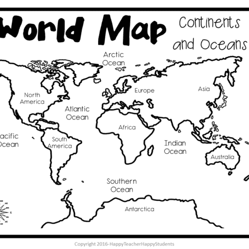 World Map Continents And Oceans Quiz