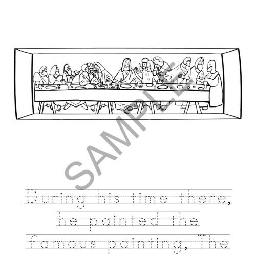 last supper colouring