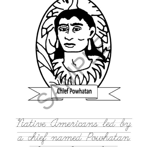 powhatan village printable coloring pages